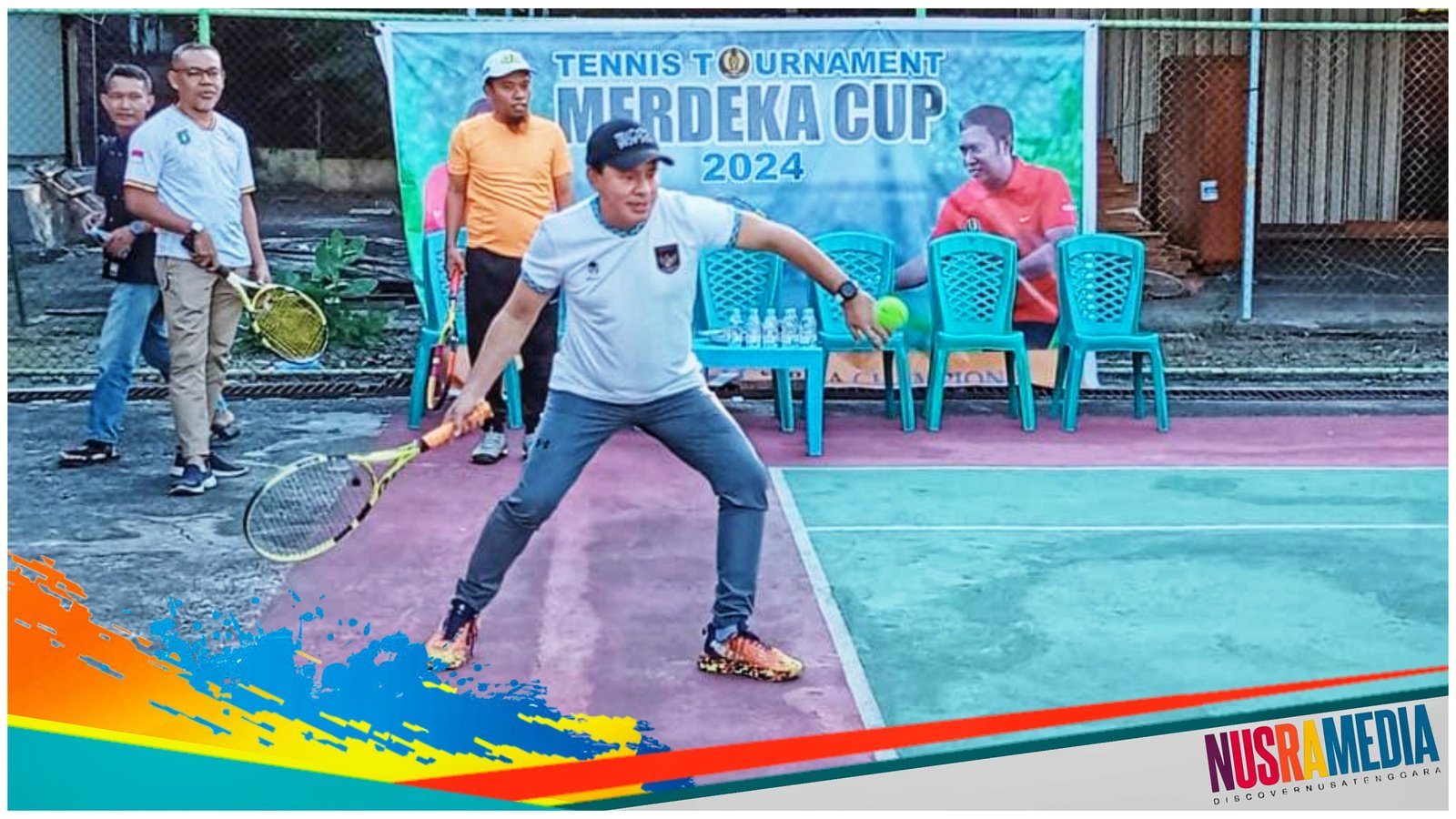 Ketua KONI Sumbawa Buka Kejuaraan Tenis Merdeka Cup 2024 – Nusra Media